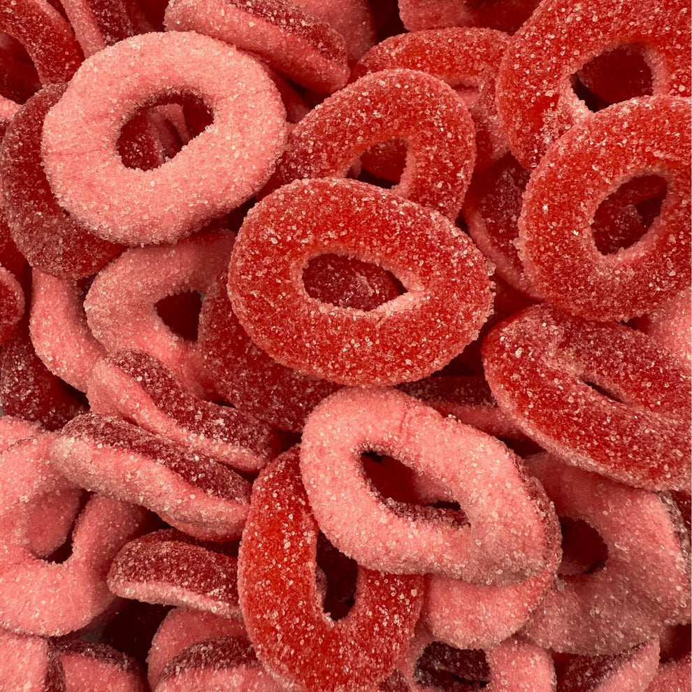 Sour Strawberry Rings – Bulk Nuts